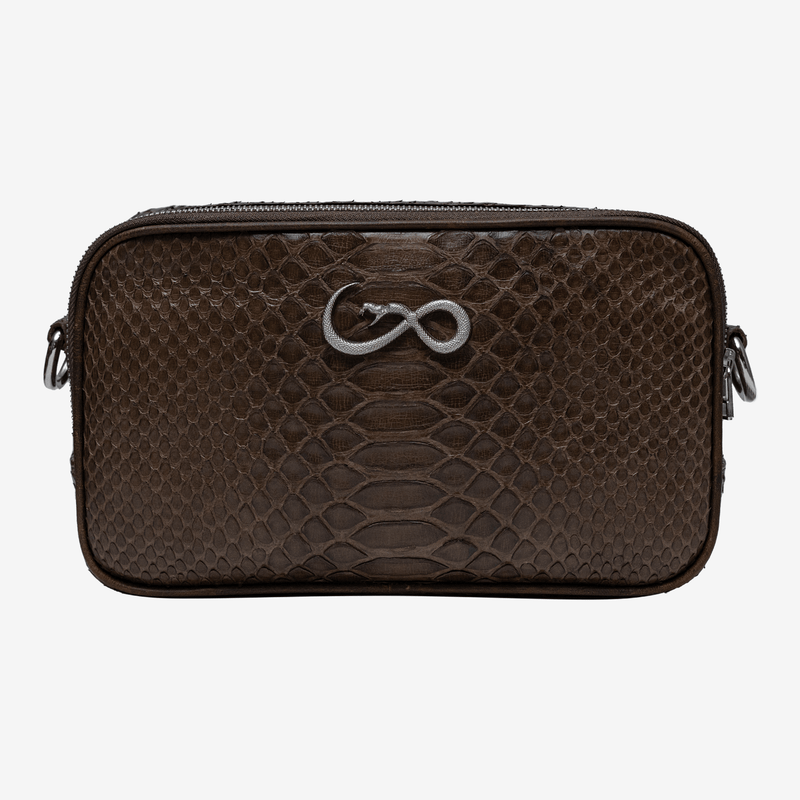 Bolso "Aisha" - Chocolate Python