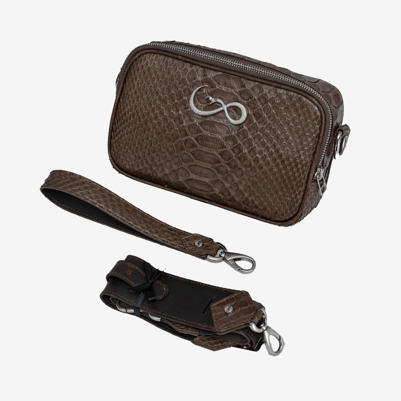 Bolso Mini Aisha Chocolate Python 